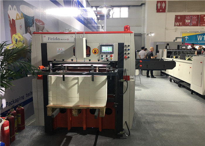 Paper Fan Automatic Die Cutting Machine Low Noise With PLC Program Control System