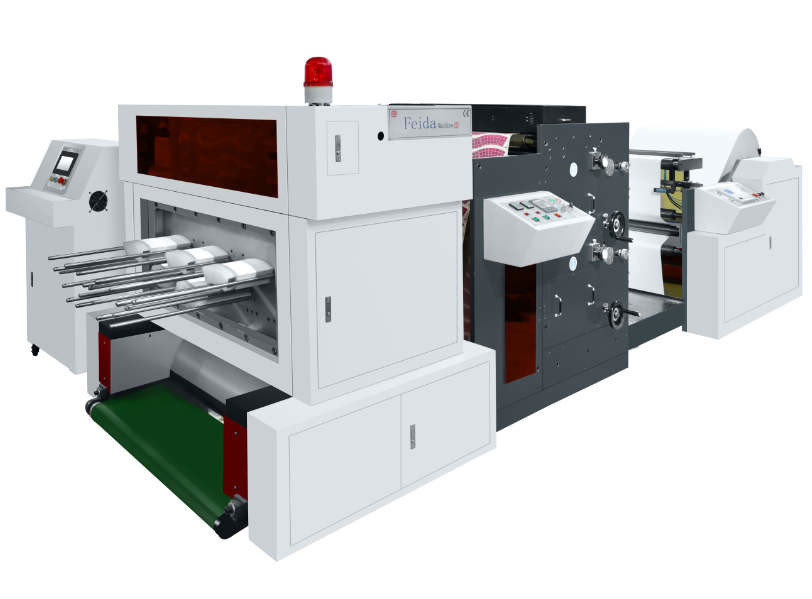 320times/min Paper Die Punching Machine , Flat Bed Die Punching Machine With Flexo Printer