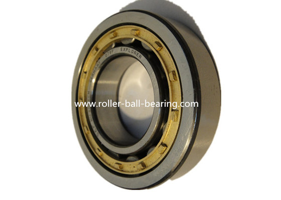 Copper Cage Single Row Cylindrical Roller Bearing , High Speed Bearings