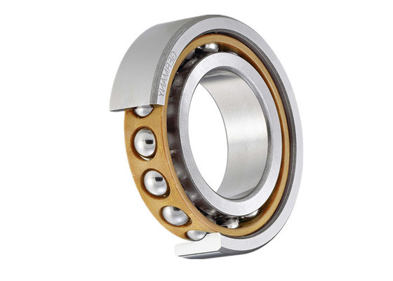 Lock In The Inner Ring Single Row Nylon Cage Bearing Steel Angular Contact Ball Bearing