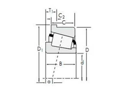 High Precision HH221434 / HH221410 Tapered Roller Bearing , 88.9*190.5*57.15mm