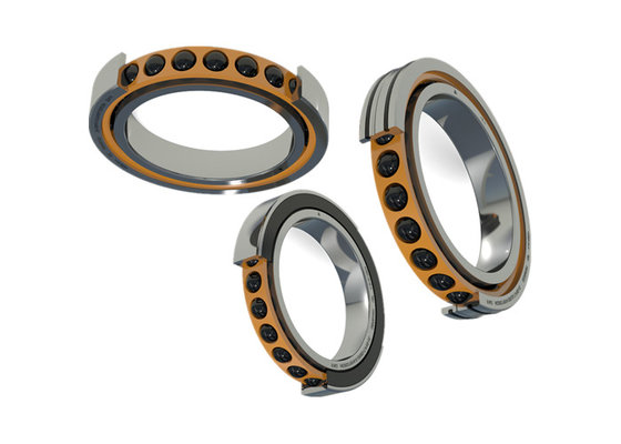 Flange Outer Ring Nylon Cage P6 Precision Bearing Steel Angular Contact Ball Bearing