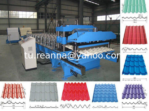 Aluminium Roofing Tile Roll Forming Machine corrugated sheet forming machine glazed tile roll forming machine