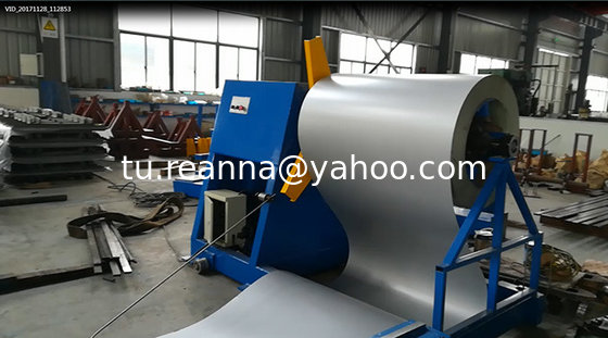 Simple Hydraulic Decoiler for Steel Coils Releasing Roof Wall Steel Decking Roll Forming Uncoiler Roll Forming Machine