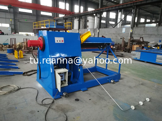 Simple Hydraulic Decoiler for Steel Coils Releasing Roof Wall Steel Decking Roll Forming Uncoiler Roll Forming Machine