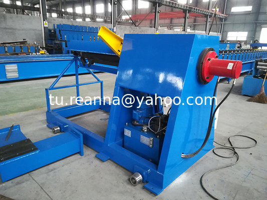 Simple Hydraulic Decoiler for Steel Coils Releasing Roof Wall Steel Decking Roll Forming Uncoiler Roll Forming Machine