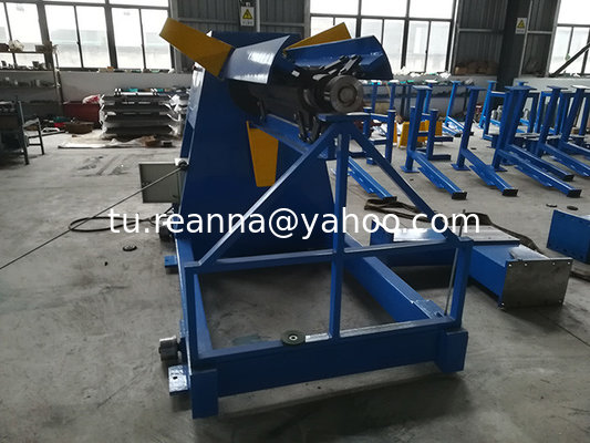 Simple Hydraulic Decoiler for Steel Coils Releasing Roof Wall Steel Decking Roll Forming Uncoiler Roll Forming Machine