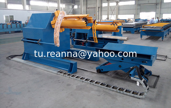 Automatic Hydraulic Uncoiler with Coil Car Release Steel Coils Decoiler for Metal Roof Wall Panel Roll Forming Machine