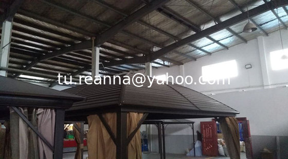 Leisure Garden Gazebo Exhibition Tent Outdoor Pavilion Waterproof Sunshine Wedding Metal Roof Pavilion