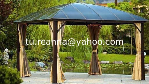 Alum Metal Roof Gazebo Outdoor Pavilion Garden Gazebo Sunlight Board Garden Gazebo Metal Type Pavilion Park Leisure Tent