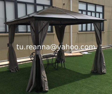 Alum Metal Roof Gazebo Outdoor Pavilion Garden Gazebo Sunlight Board Garden Gazebo Metal Type Pavilion Park Leisure Tent