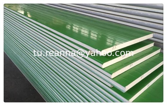 Colored Steel Wall Or Roof Materials Polyurethane(PU) Sandwich Panel PU Sandwich Panel Roof Panel