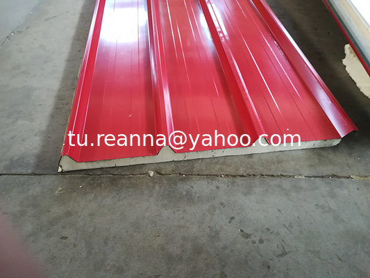 Colored Steel Wall Or Roof Materials Polyurethane(PU) Sandwich Panel PU Sandwich Panel Roof Panel