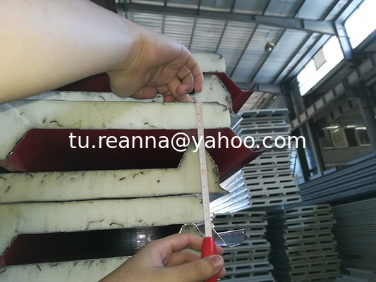 950# Iron Sheet Construction Material Sandwich Panel Exterior Wall and Roof  PPGI Steel PU Sandwich Panel