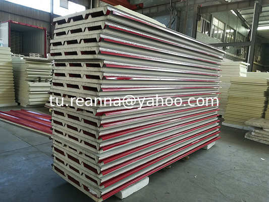 950# Iron Sheet Construction Material Sandwich Panel Exterior Wall and Roof  PPGI Steel PU Sandwich Panel