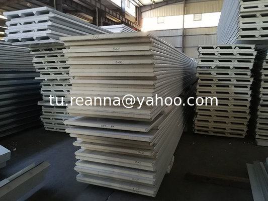950# Iron Sheet Construction Material Sandwich Panel Exterior Wall and Roof  PPGI Steel PU Sandwich Panel