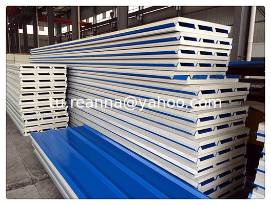 Good Price Insulated Panels Exterior Wall and Roof White PPGI 950# Polyurethane PU Sandwich Panel