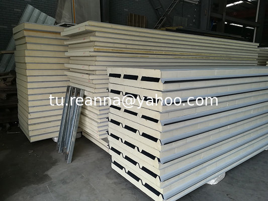 Insulated Panels with Good Price Exterior Wall and Roof  PPGI Steel 950# Polyurethane PU Sandwich Panel
