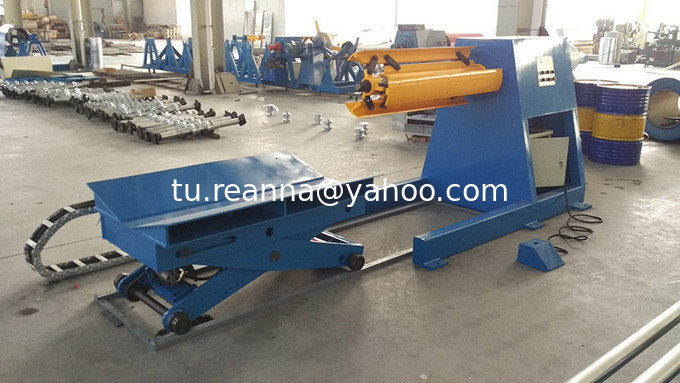 5 Ton 10 Ton Hydraulic Uncoiler Release Steel Coils Decoiler for Metal Roof Wall Panel Roll Forming Machine