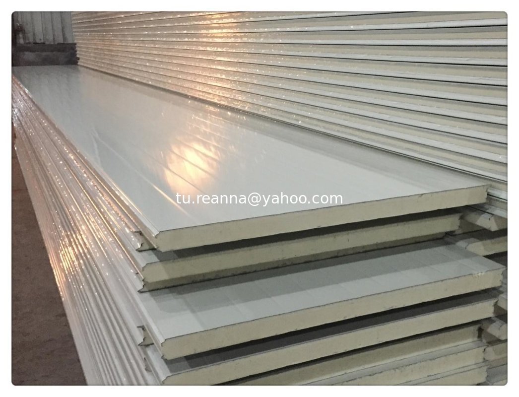 Construction Materials Roofing Sheet PPGI Steel PU Sandwich Panel Polyurethane Sandwich Panel