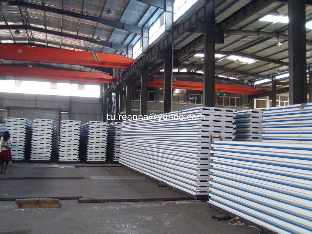Polystyrene Sandwich Panel Waterproof Exterior Wall Panel and Roof Panel PPGI Steel EPS Sandwich Panel
