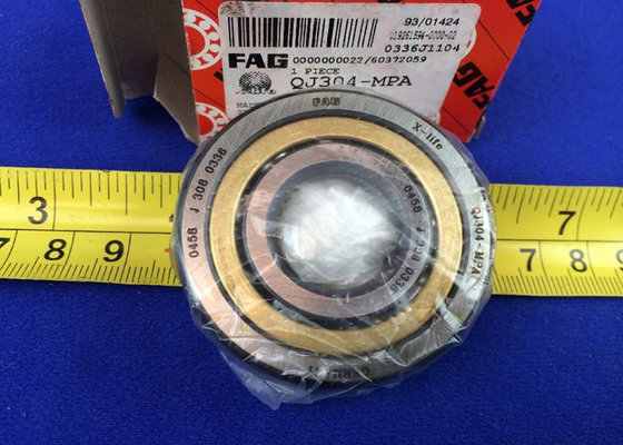 Original FAG Four Point Miniature Ball Bearings Brass Cage QJ304