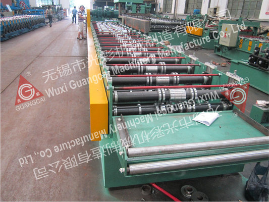 Galvanized Steel Plate Floor Deck Roll Forming Machine , Deck Floor Covering Forming Equipment