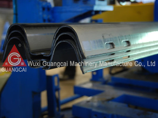 PLC Control Carbon Steel Guardrail Roll Forming Machine Highway Guardrail Making Machine
