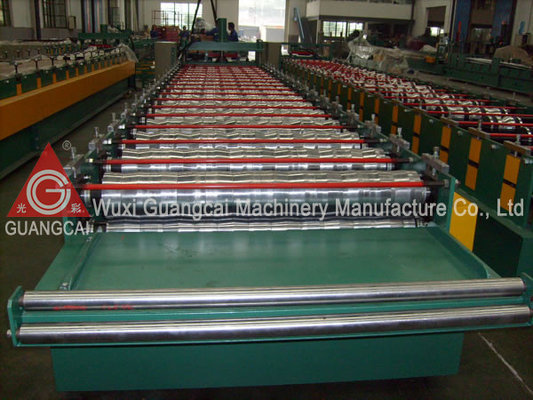 Color Plate Glazed Tile Hydraulic Cold Roll Forming Machine with PLC Control