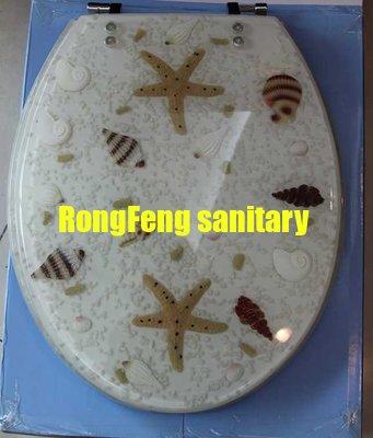 sea shellpolyresin toilet seat,18'european size,17",19"US STANDARD