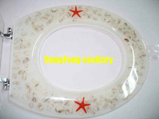 sea star shell poly resin toilet seat