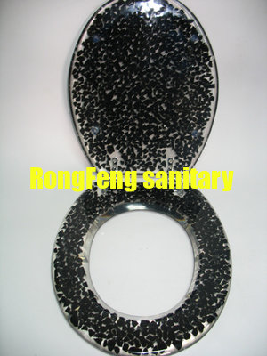 cobble stone poly resin toilet seat