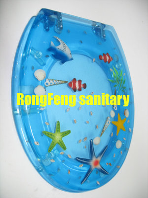 polyresin toilet seat cover,MDF toilet seat,PP toilet seat,sea star,shell transparent