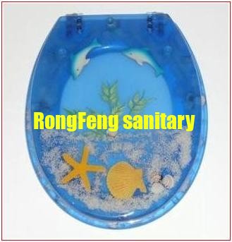 polyresin toilet seat cover,sea star shell design transparent poly-resin toilet seat,