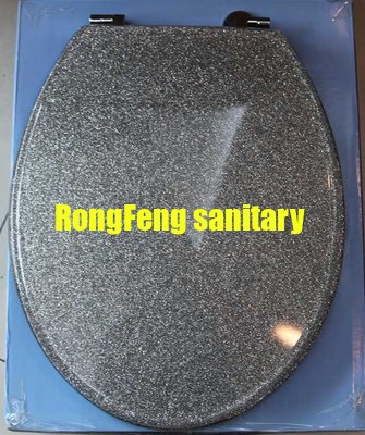 Glitter poly-resin toilet seat cover,transparent poly-resin toilet seat,