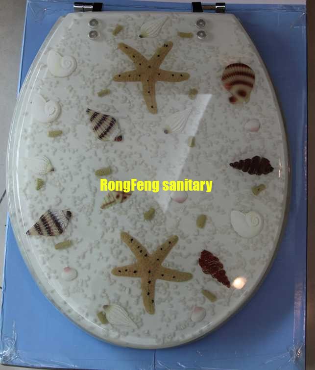 sea shellpolyresin toilet seat,18'european size,17",19"US STANDARD