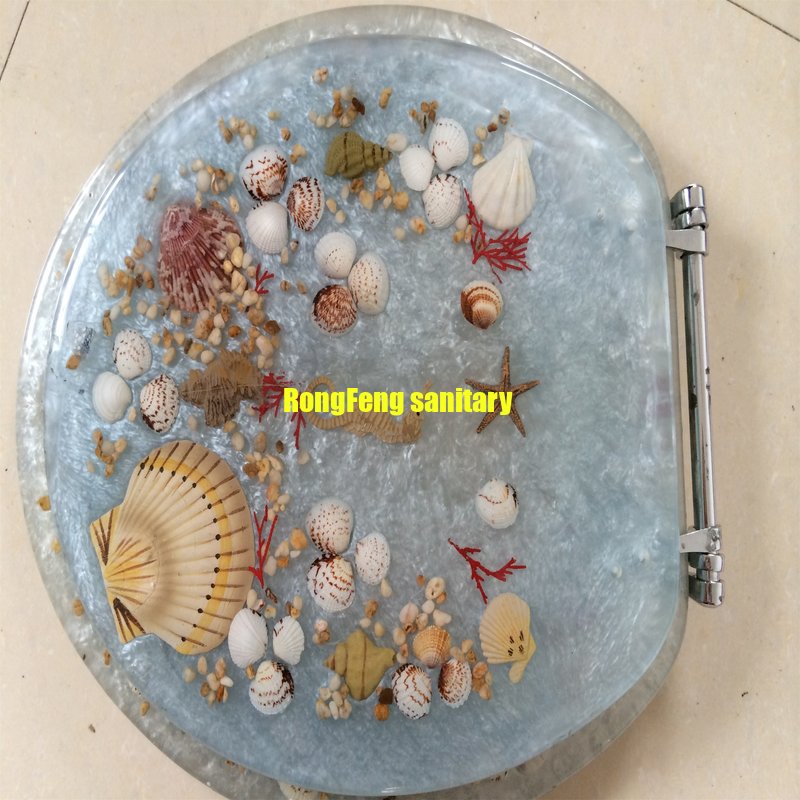 ROUND polyresin toilet seat,Elongated toilet seat,colorful transparent resin toilet seat