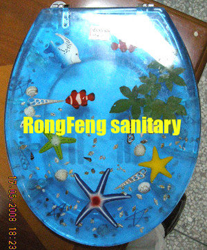 polyresin toilet seat cover,MDF toilet seat,PP toilet seat,sea star,shell transparent