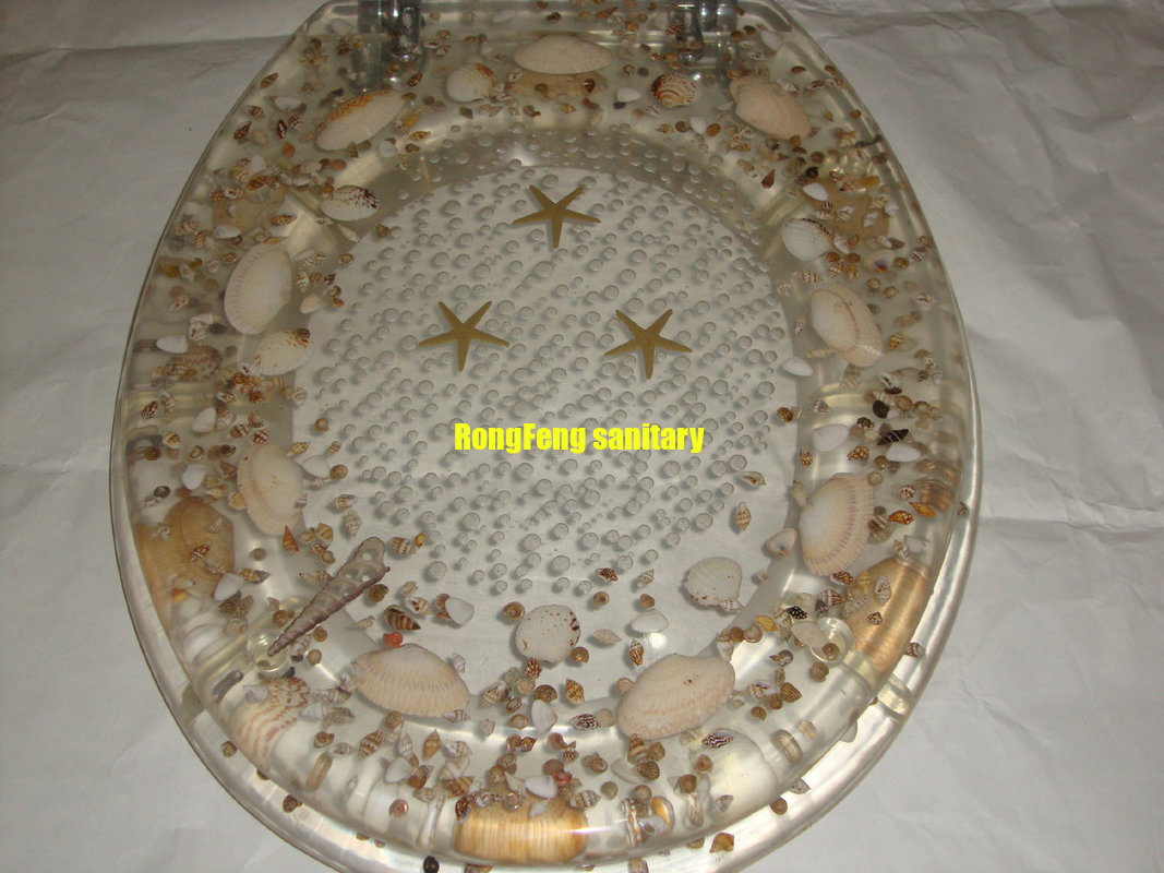 poly-resin toilet seat cover,decor toilet seat,tranparent toilet seat