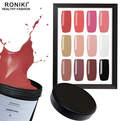 China RONIKI RUBBER BASE GEL POLISH,Rubber Base Gel Polish,No Wipe Rubber Base Gel,Nail Art Gel supplier