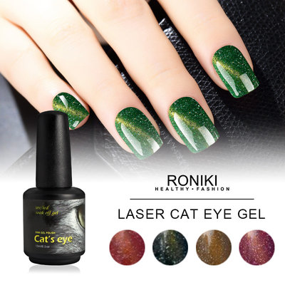 RONIKI Laser Magnet Cat Eye Gel Polish,Cat Eye Gel,Laser Cat Eye Gel Polish,Variety Cat Eye Gel，	gel polish cat eye supplier