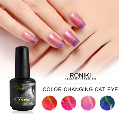 RONIKI Color Changing Cat Eye Gel,Colorful Cat Eye Gel,Variety Cat Eye Gel,Cat Eye Gel，chameleon gel nail polish supplier