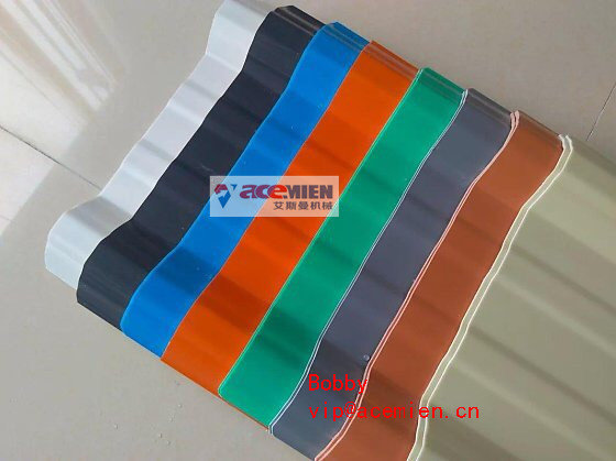 350 - 650kg/h Plastic Roof Tile Making Machine For PVC Roof Sheet 920-1130 mm