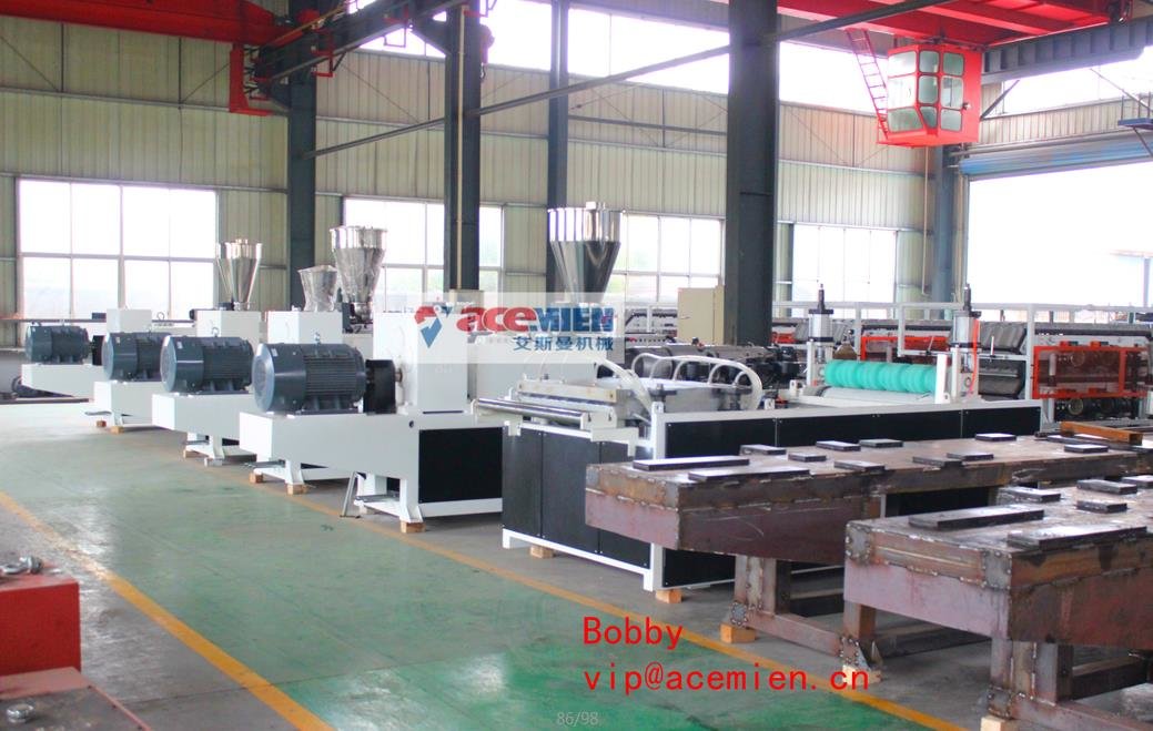 PVC Plastic Corrugated Roof Sheet Machine / Roofing Sheet PVC Machine