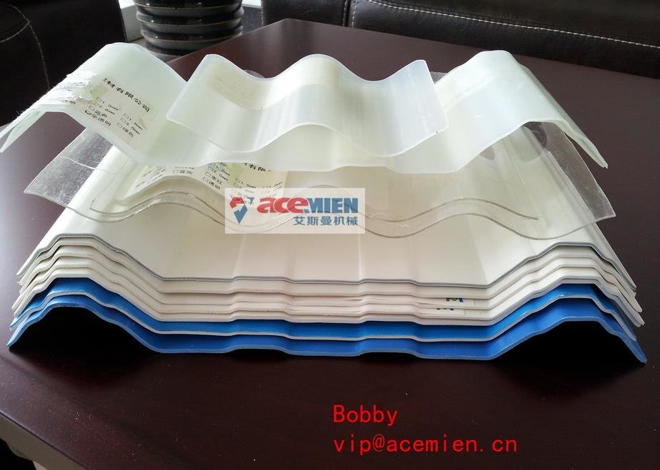 Plastic semi-Transparent PVC Roof Sheet Machine , Corrugated PVC roof tile Forming Machine