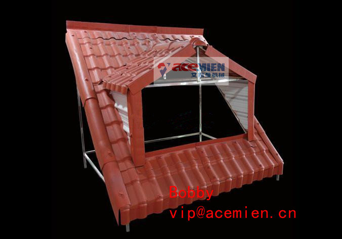 Custom PVC Roof Tile Making Machine with SJZ-80/156 Plastic Extruder 1.5~ 5m/min