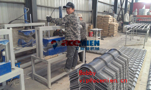 Automatic two Layer Glazed PVC Tile Making Machine for Roofing , High Speed and Long Life