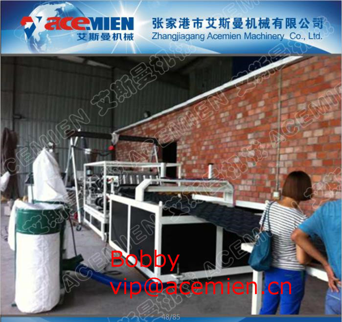 Flat to pitched , Eco , recyclable , easy installation PVC antique roof sheet machine