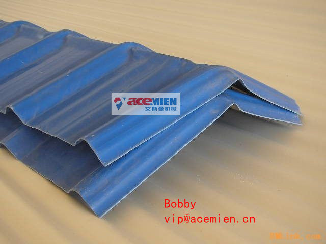 840-1130mm UPVC high strength corrugated round roof tile / PVC sheet production line