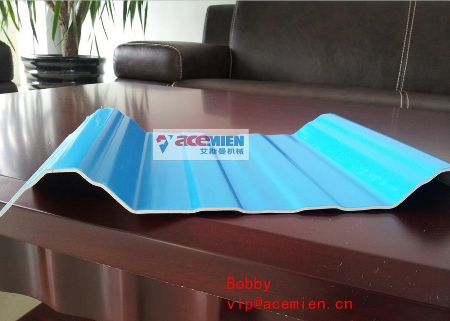 Large Plastic Corrugated Roof Sheet Machine PVC / ASA Plastic Roof Tile Machine